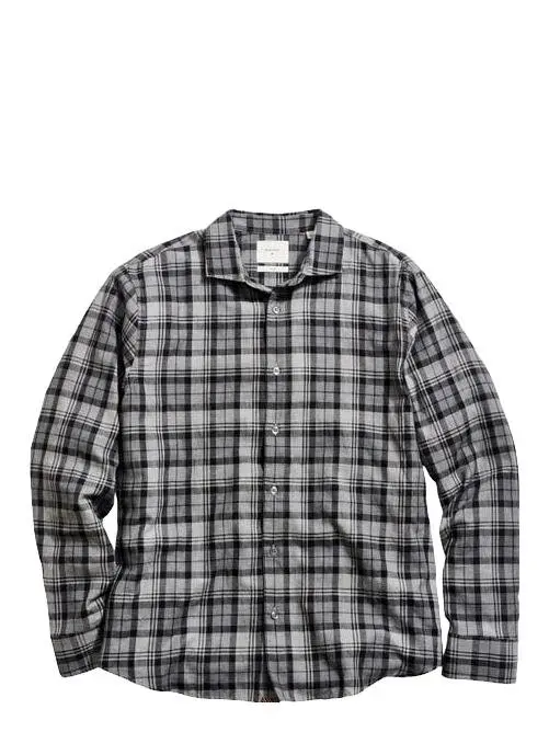 Billy Reid Hutcheson Plaid Cotton Button-up Shirt - Grey/black