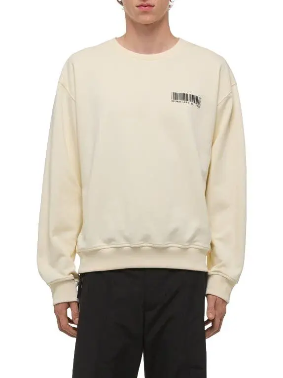 Helmut Lang Ski Schedule Cotton Sweatshirt - Winter White