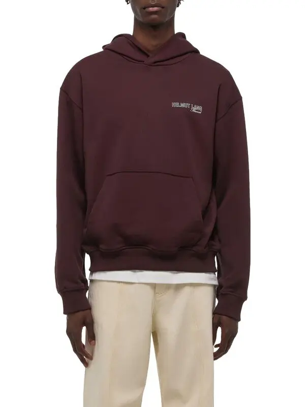Helmut Lang Skier Cotton Hoodie - Mahogany