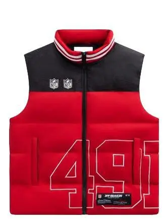 OFF SEASON San Francisco 49ers Team Puffer Vest - Scarlet