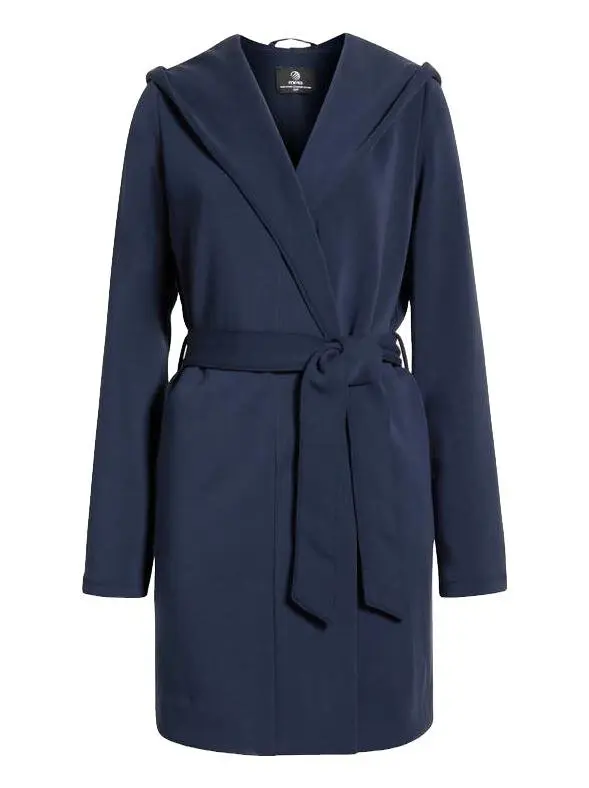 MPG Hooded Wrap Cardigan - Navy Blazer