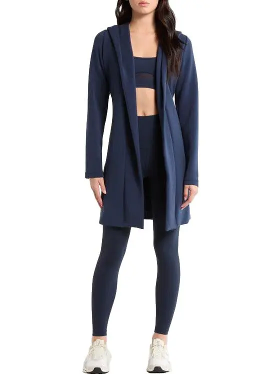 MPG Hooded Wrap Cardigan - Navy Blazer