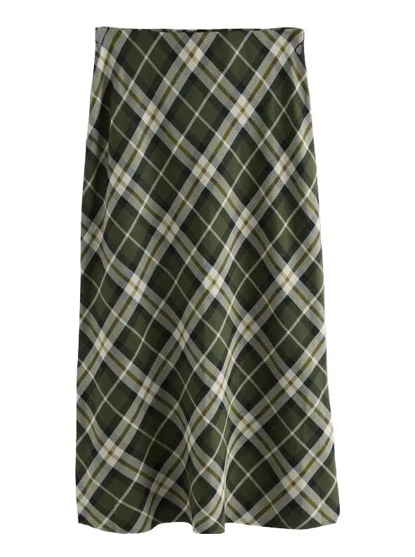 NEXT Plaid Maxi Skirt - Green