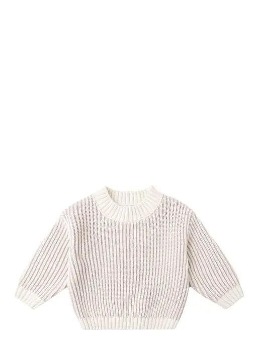 QUINCY MAE Relaxed Crewneck Sweater - Lilac