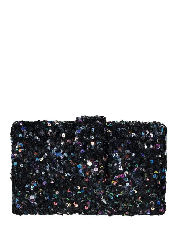 SIMITRI Sequin Embellished Clutch - Black