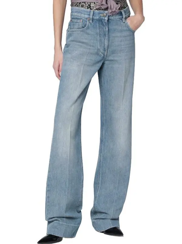 Valentino Garavani Light Wash Denim Jeans - Blue