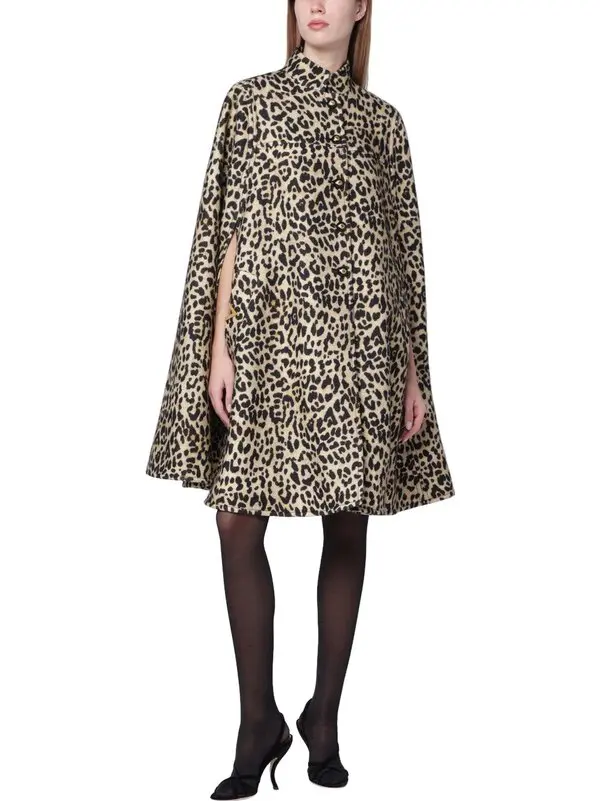 Valentino Garavani Animal-print Wool Cape - Multicolor