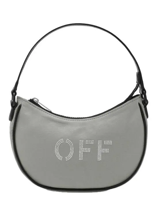 Off-White Handheld Bag With Logo - Grey