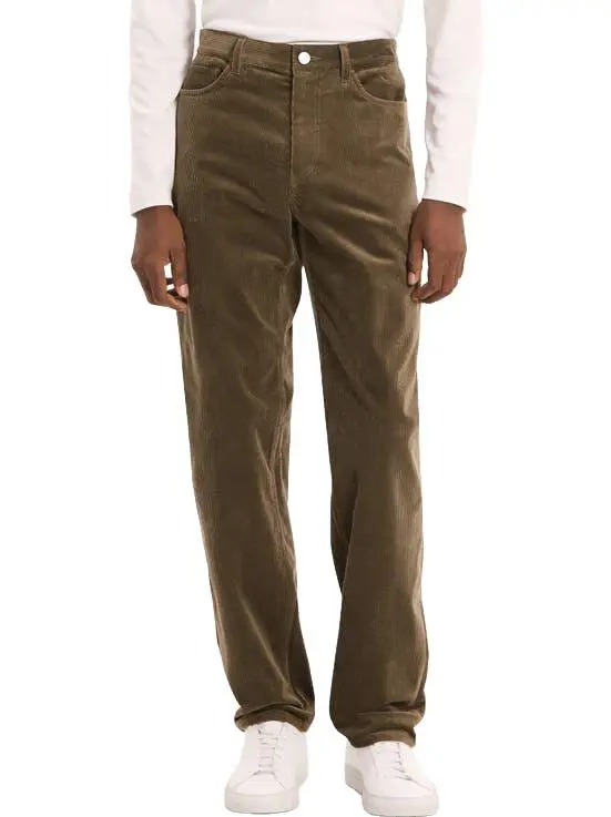 Theory Crosby Corduroy Slim Straight Leg Pants - Tarmac