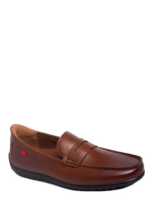 MARC JOSEPH NEW YORK Leather Penny Loafer - Cognac Napa Leather