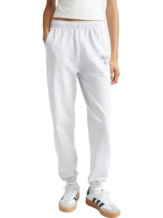 SPORTY & RICH Fleece Joggers - Heather Gray