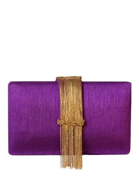 SIMITRI Fringe Clutch - Royal