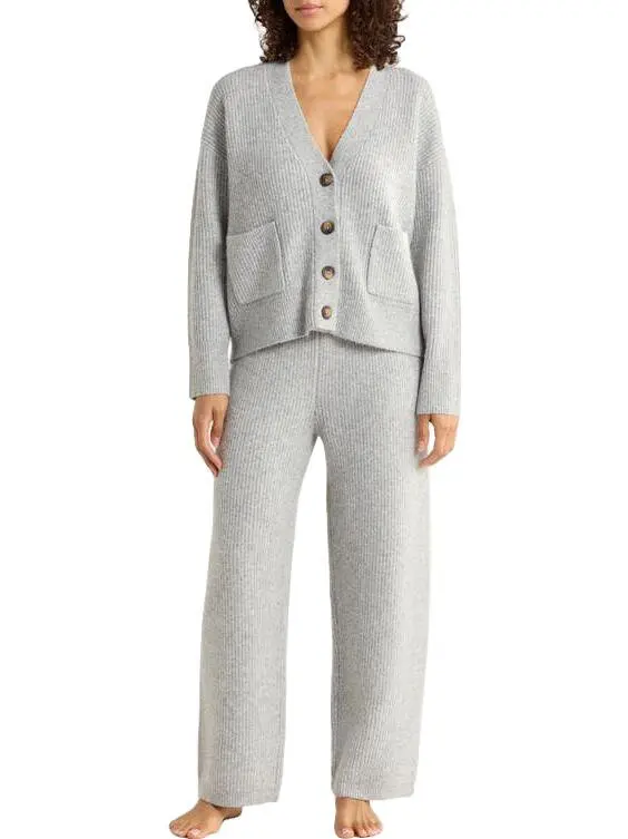 Nordstrom Ribbed Lounge Set - Grey Heather
