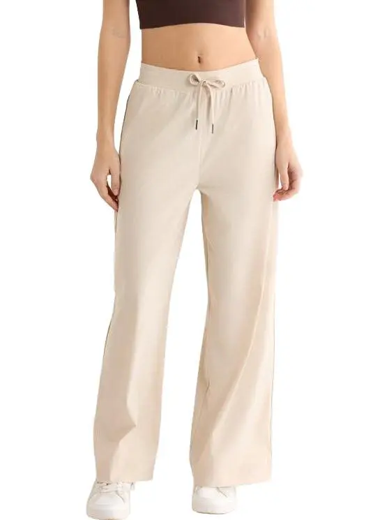 Sweaty Betty Explorer Side Stripe Wide Leg Pants - Barley Beige