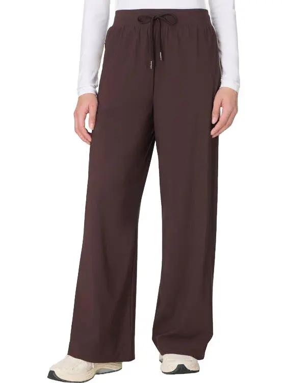 Sweaty Betty Explorer Side Stripe Wide Leg Pants - Sable Brown