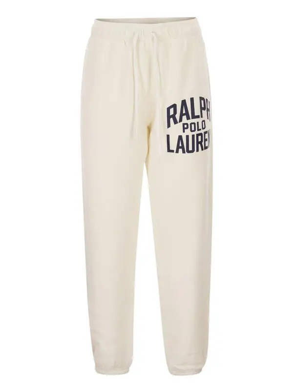 Polo Ralph Lauren Cotton Sweatpants With Logo - White