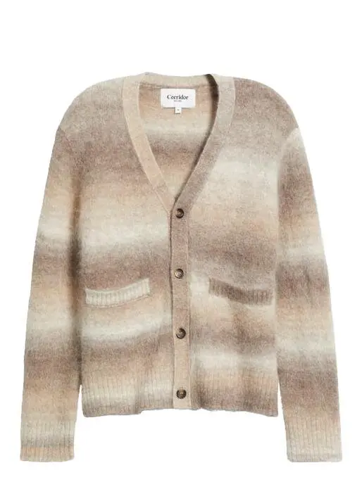 CORRIDOR Ombré Stripe Cardigan - Natural