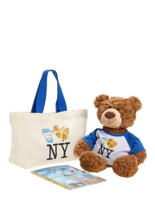 PICCOLINY Tote, Stuffed Animal, And Book Set - Coffee