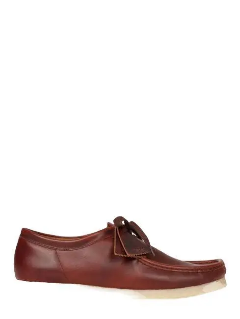 Sandro X Clarks Wallabee Leather Derbies - Cognac