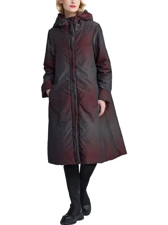 LUUKAA Serein Long Gradient Puffer Coat - Mulberry
