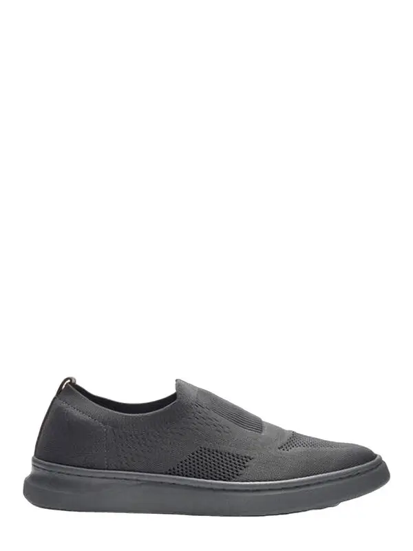 A. VEER Drift Knit Slip-on Sneakers - Grey Leather