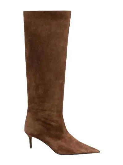 BRITT NETTA Odette Knee High Boots - Brown Suede