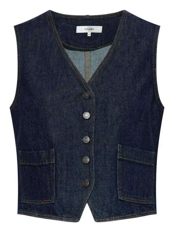 FRAME Denim Vest - Navy Blue