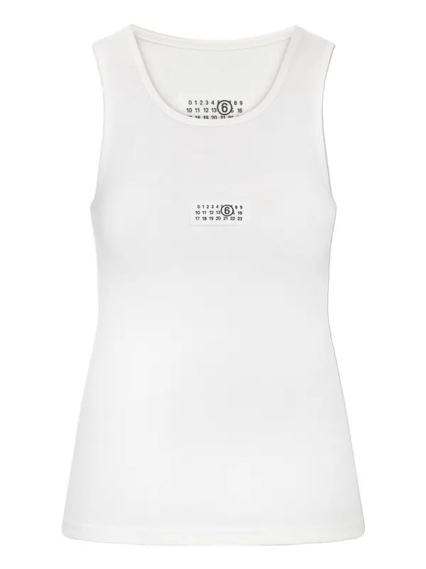 MAISON MARGIELA Ribbed Sleeveless Top - White
