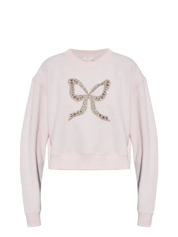 LoveShackFancy Appliqué Sweatshirt - Pink