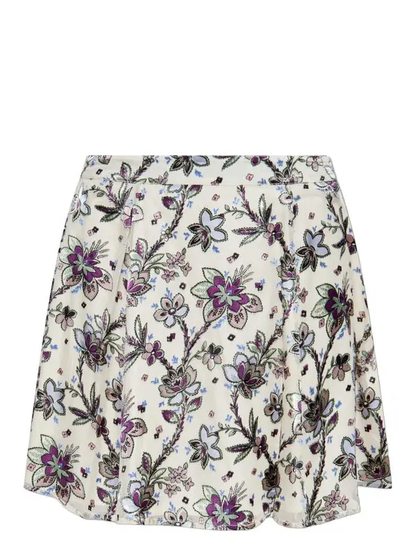 Kate Spade New York Floral Motif Mini Skirt - White
