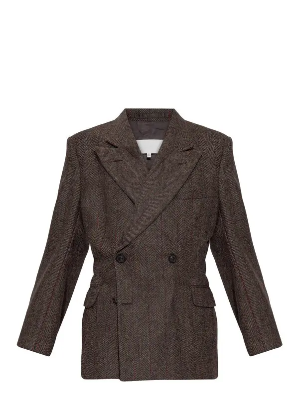 MAISON MARGIELA Herringbone Blazer - Brown