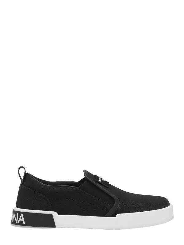 Dolce & Gabbana Portofino Slip-on Sneakers - Black