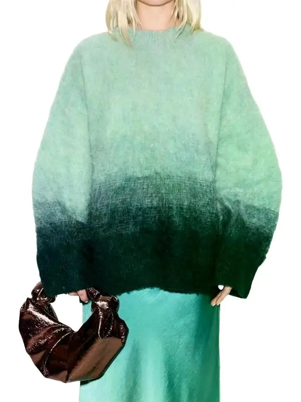 SIMONMILLER Leith Ombre Crew-neck Sweater - Green