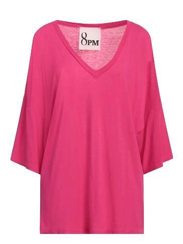 8PM T-shirt Size Viscose, Linen - Fuchsia