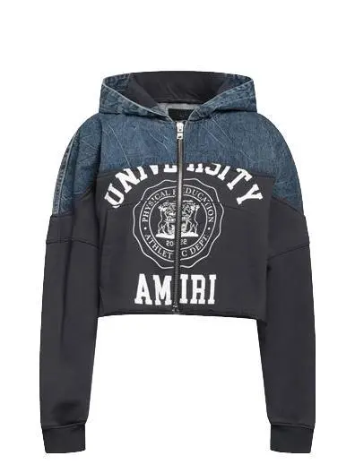 Amiri Cotton Blend Hooded Sweatshirt - Grey