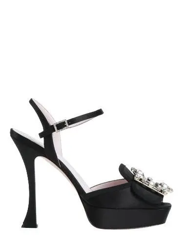 ROGER VIVIER Sandals With Appliqués - Black