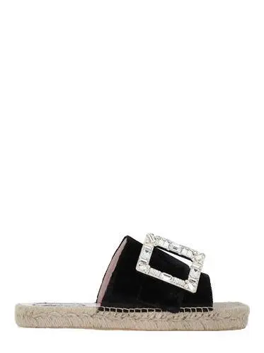 ROGER VIVIER Espadrilles With Rhinestone Embellishment - Black