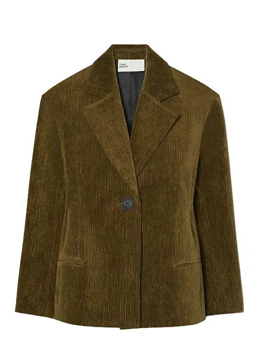 Tory Burch Corduroy Blazer - Wild Olive