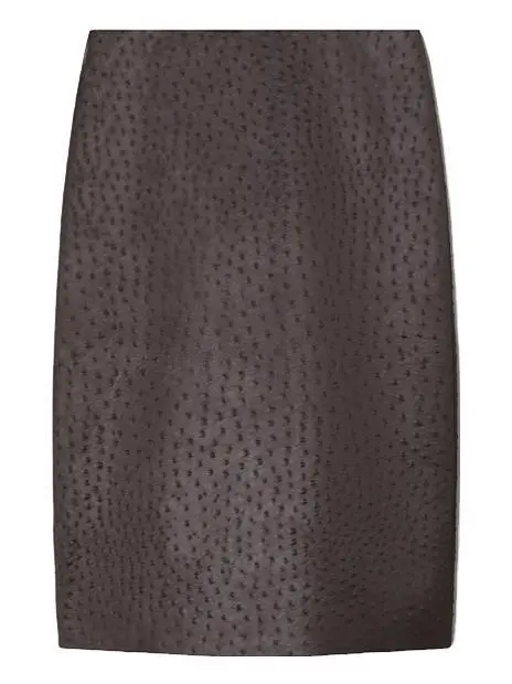 Tory Burch Textured Pencil Skirt - Roasted Eggplant