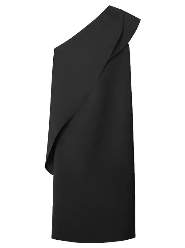 Tory Burch Satin Cape Dress - Black
