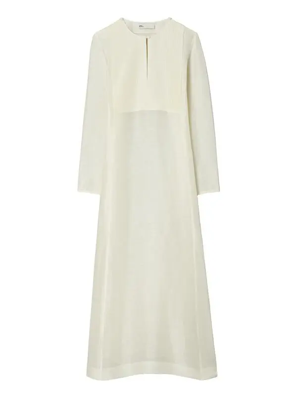 Tory Burch Long Linen Caftan - New Ivory