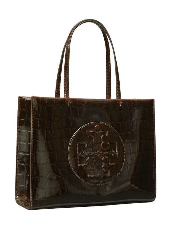 Tory Burch Small Ella Croc-embossed Tote - Brown