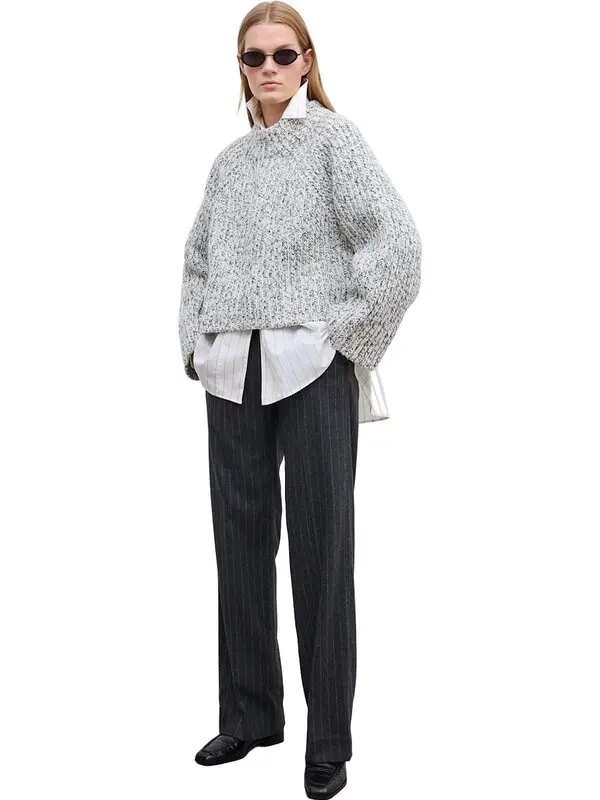 HOUSE OF DAGMAR Salt & Pepper Knit - White Black