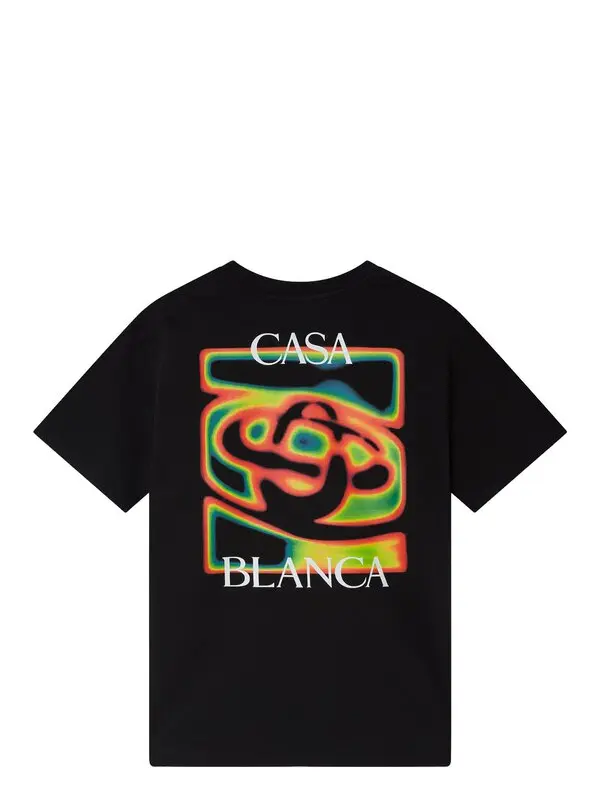 Casablanca Heat Map Logo Short Sleeve T-shirt - Multicolor