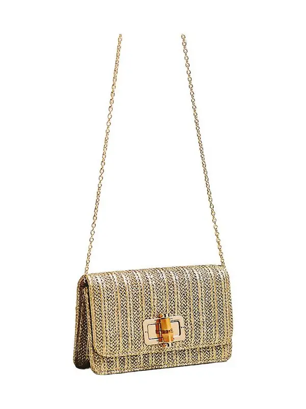 LISI LERCH Lilly Raffia Clutch - Gold