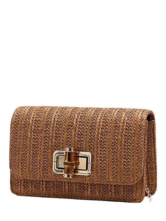 LISI LERCH Raffia Clutch - Tan