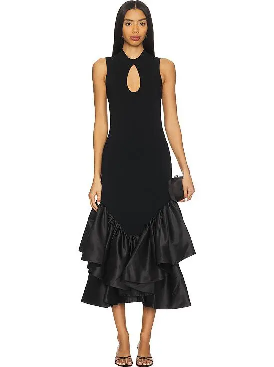 ET OCHS Antoinette Knit Combo Dress - Black