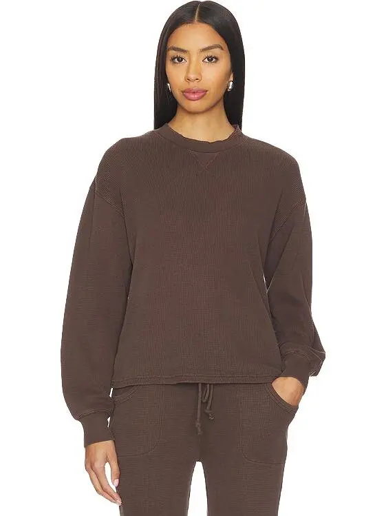 Frankies Bikinis Noah Thermal Shirt - Brown