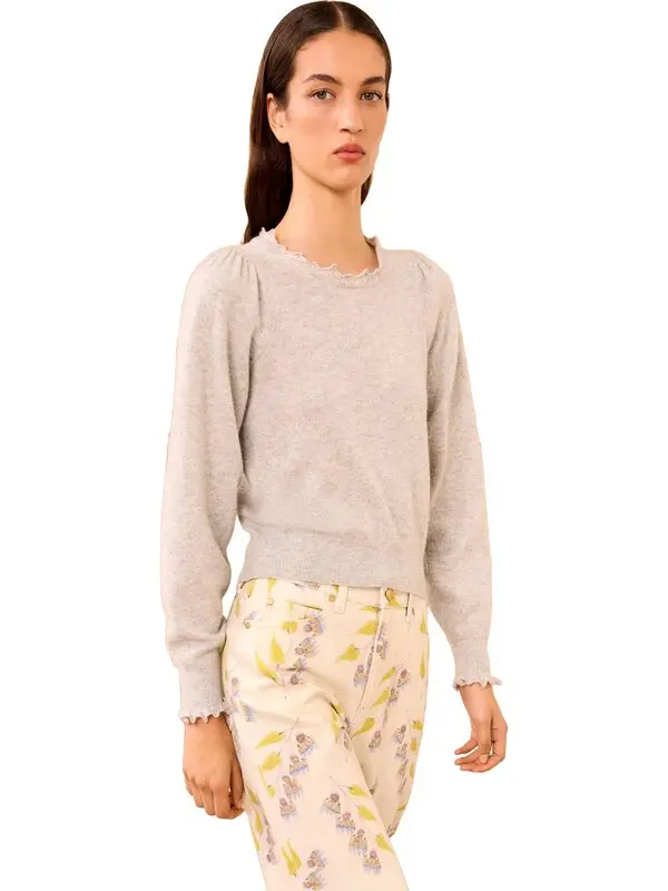 Ulla Johnson Adette Long Sleeve Knit Pullover - Pebble