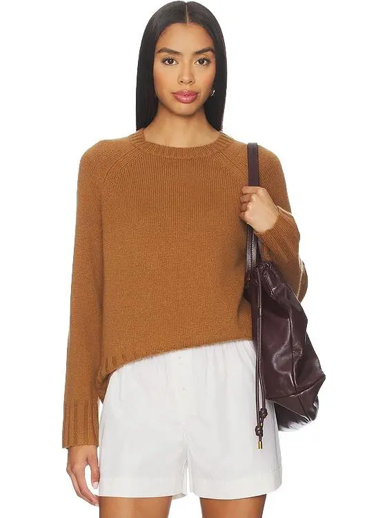 W. CASHMERE Gabby Crew Neck - Caramel